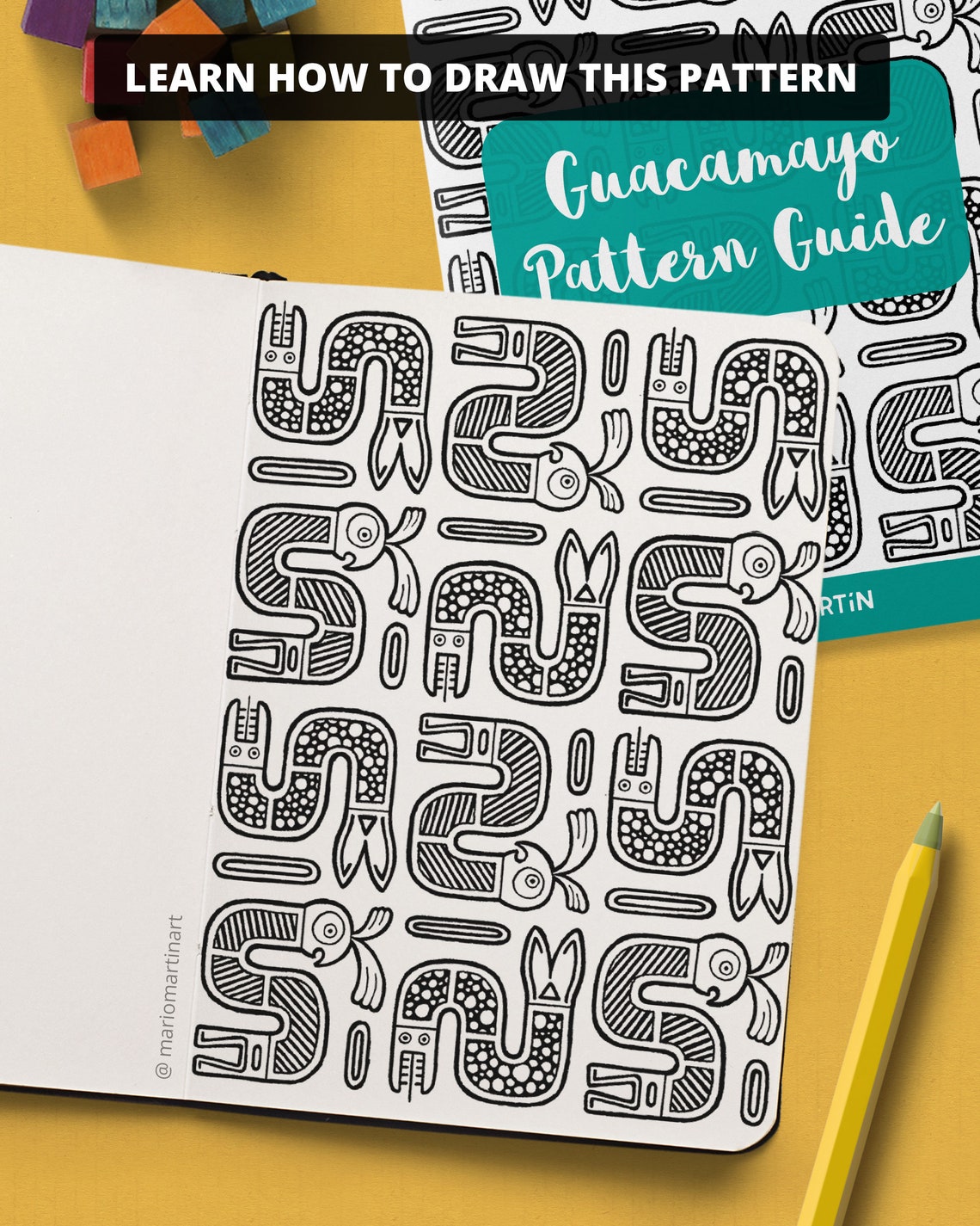 MACAW Pattern Drawing Guide | How to Draw Animal Patterns | Step by ...