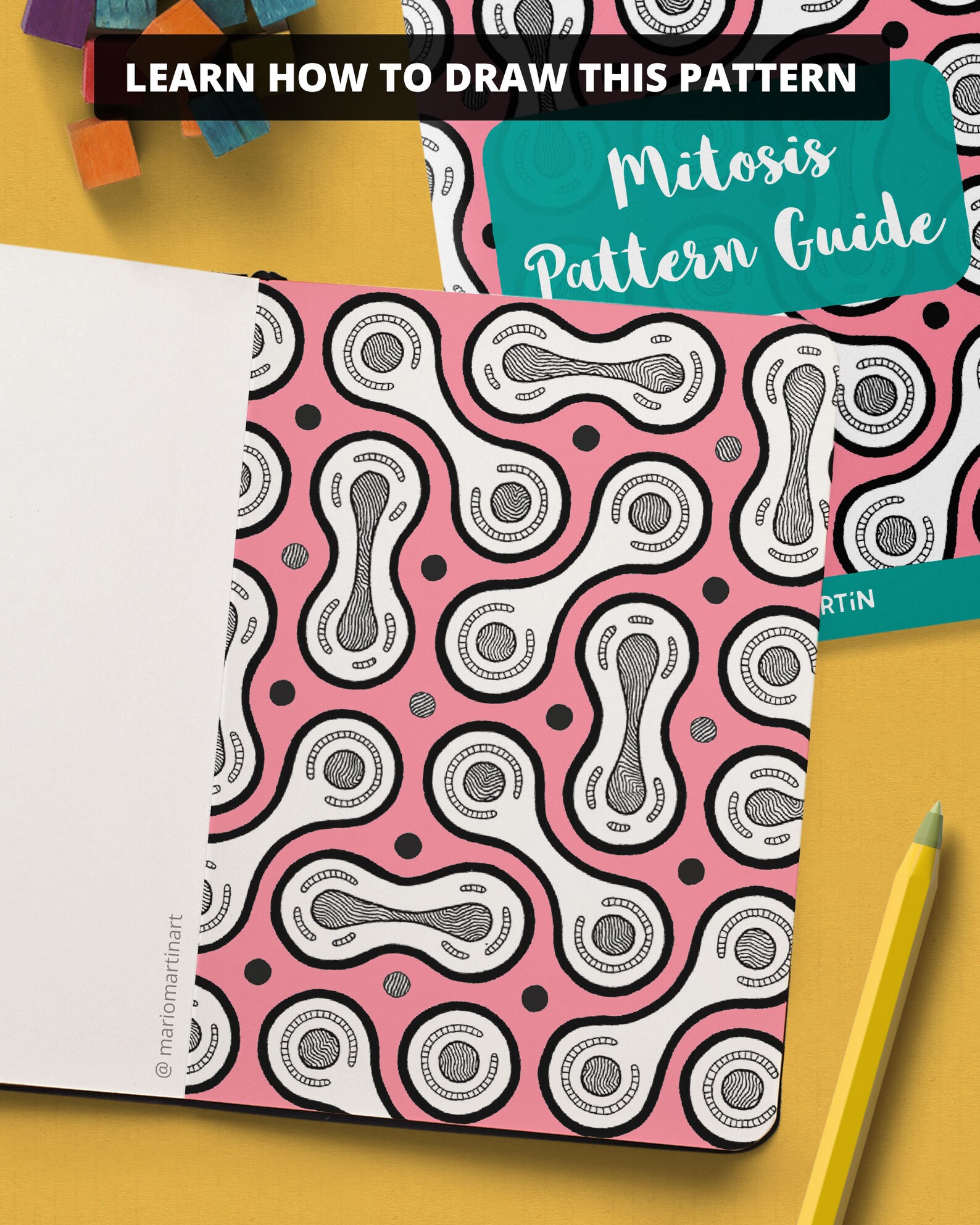 MITOSIS Pattern Drawing Guide | How to Draw Geometric Biology Patterns ...