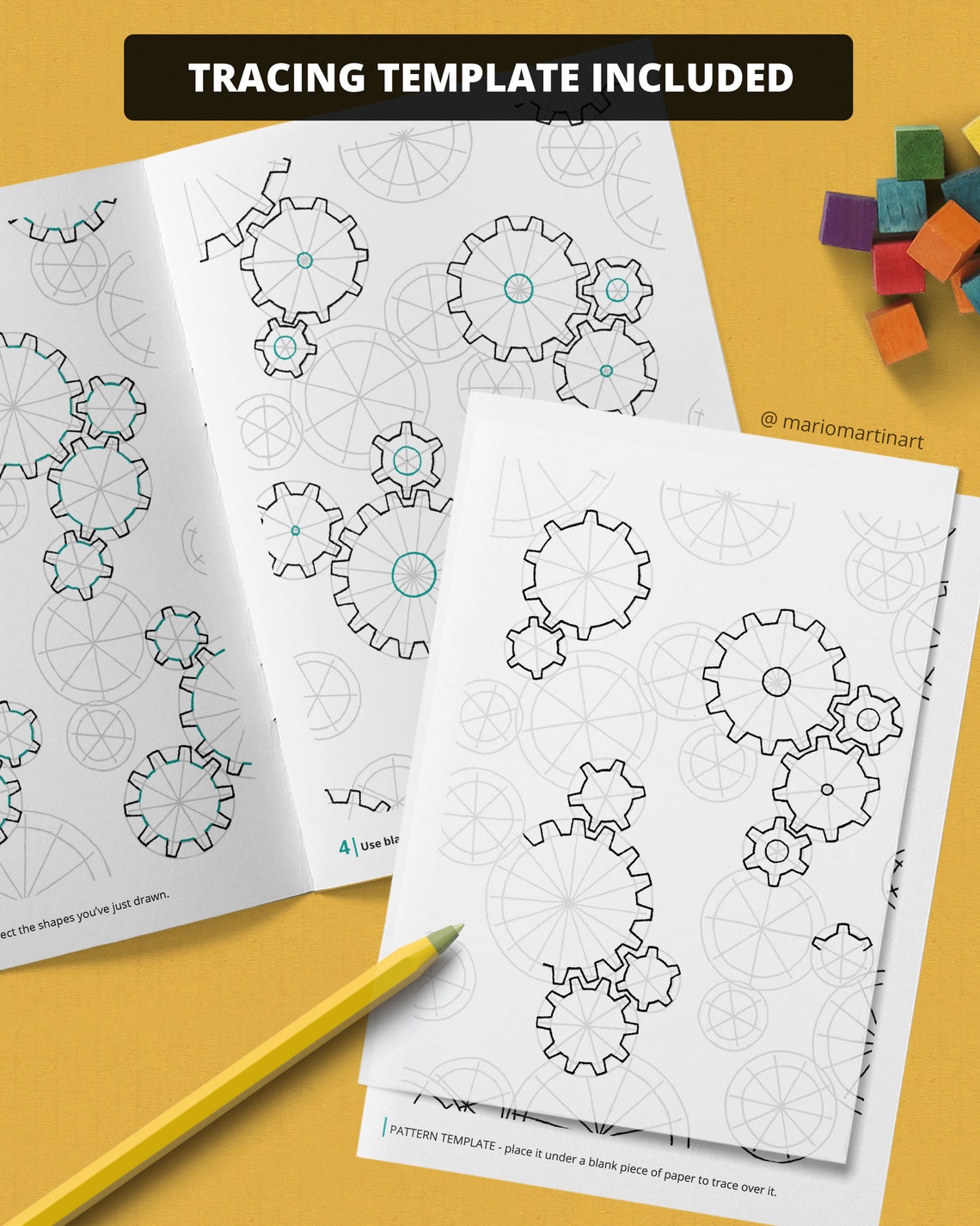 GEARS Pattern Drawing Guide | How to Draw Steampunk Patterns | Doodle ...