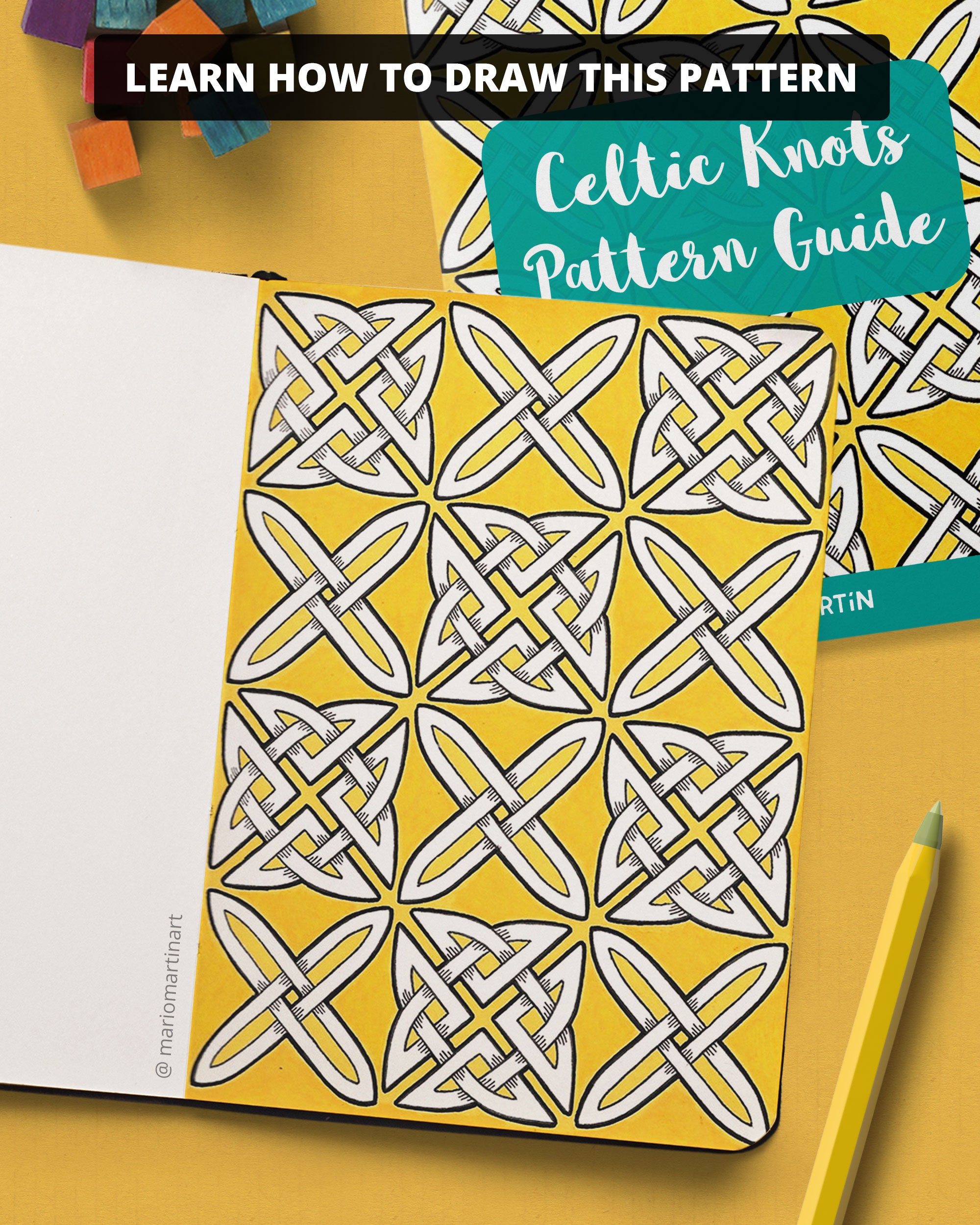 CELTIC KNOTS Pattern Drawing Guide | How to Draw Geometric Patterns ...