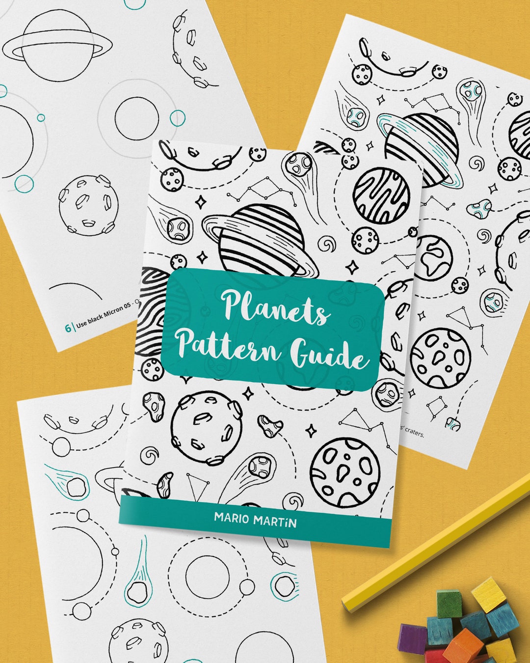 PLANETS Pattern Drawing Guide | How to Draw Space Patterns | Doodle ...