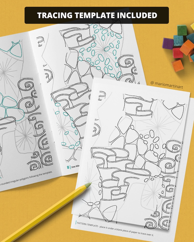 CORAL REEF Pattern Drawing Guide | How to Draw Wildlife Patterns | Step ...