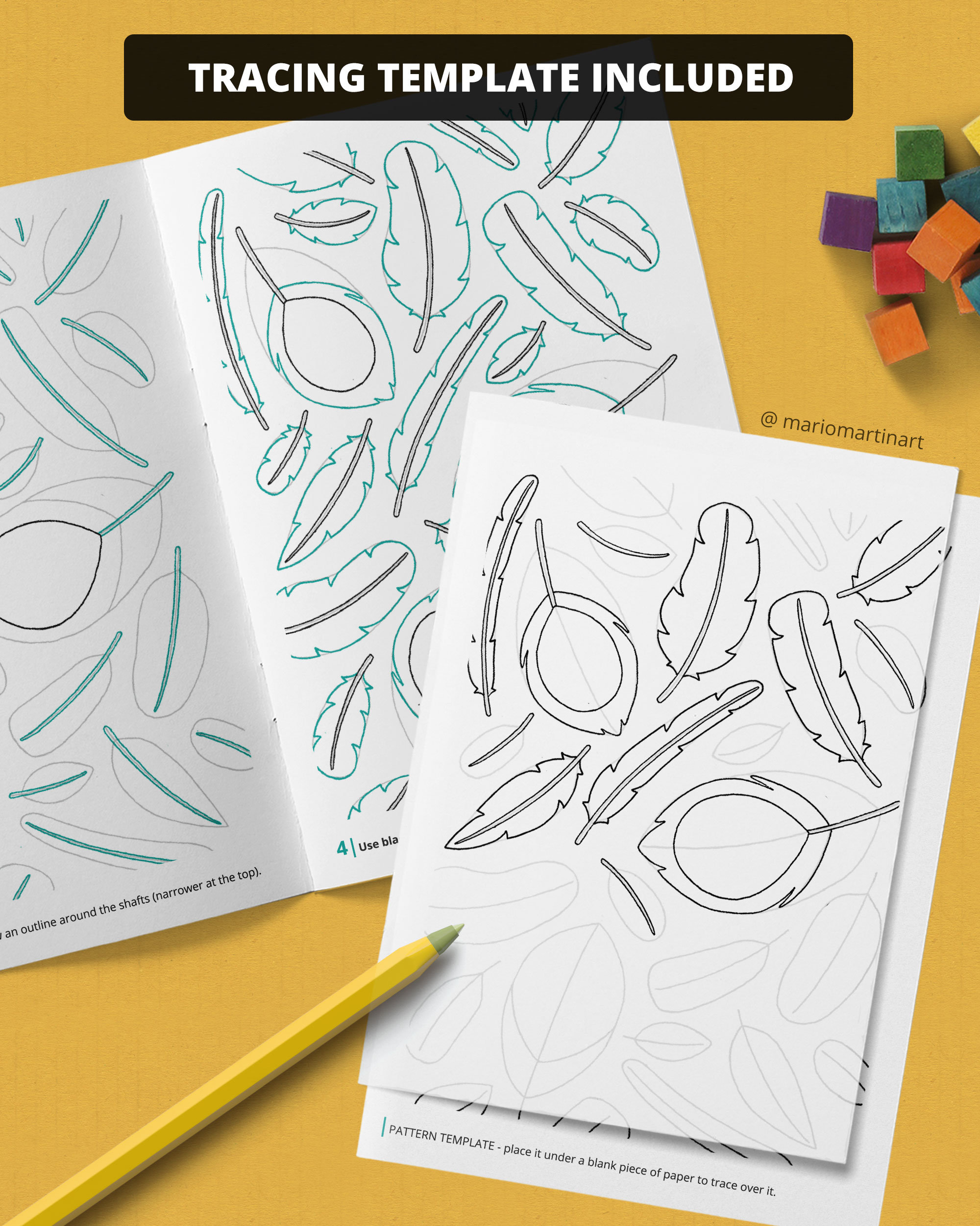 FEATHERS Pattern Drawing Guide | How to Draw Animal Patterns | Step by ...