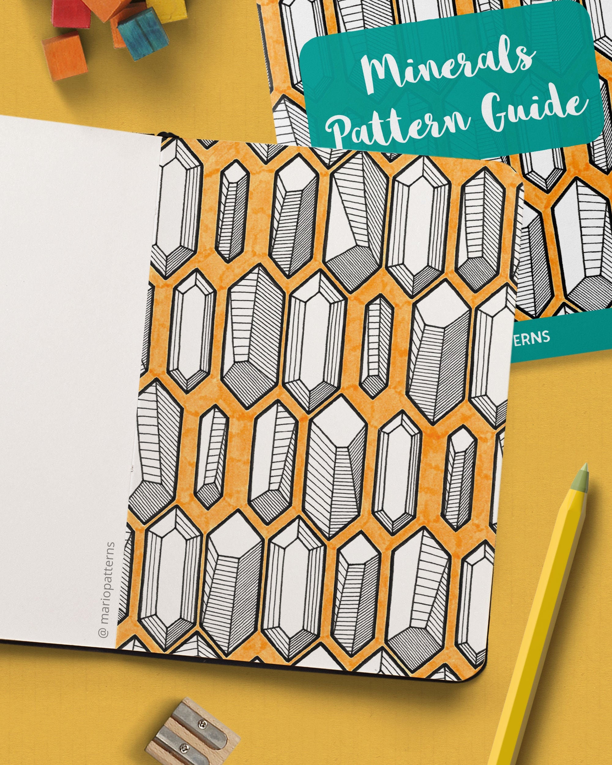 MINERALS Pattern Drawing Guide | How to Draw Geometric Patterns ...