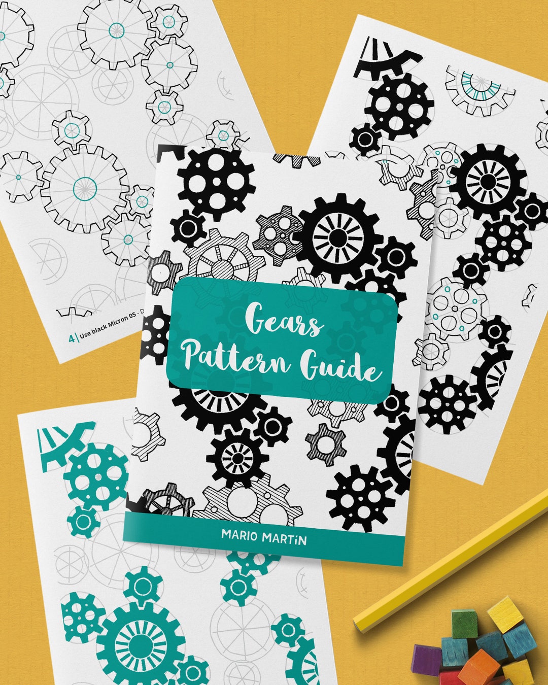 GEARS Pattern Drawing Guide | How to Draw Steampunk Patterns | Doodle ...
