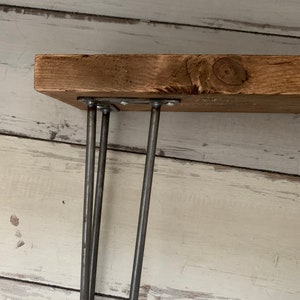 FORET Rustic Hairpin Leg Radiator Hallway Console Table Handcrafted ...