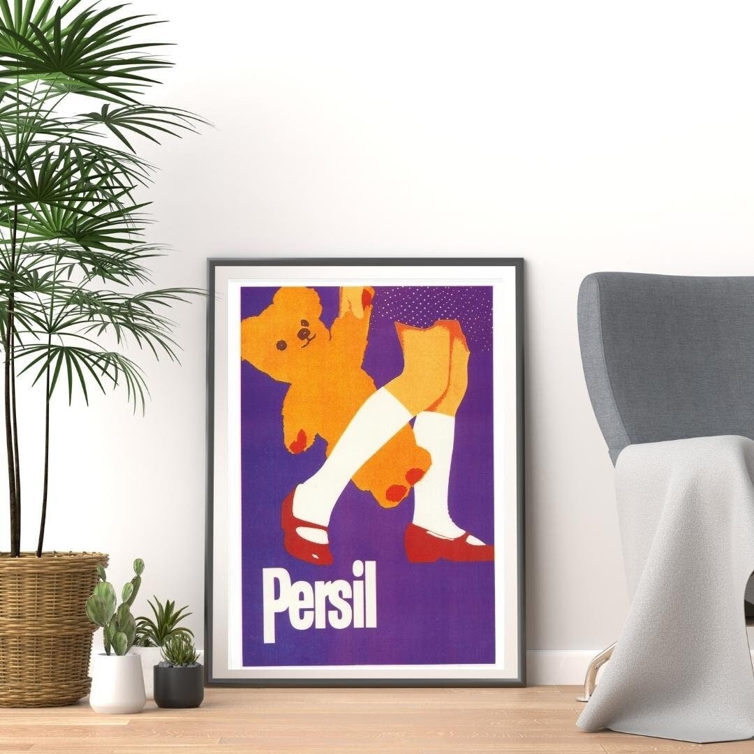 Vintage 1930s Persil Laundry Teddy Bear Girl Advertisement Promotional ...