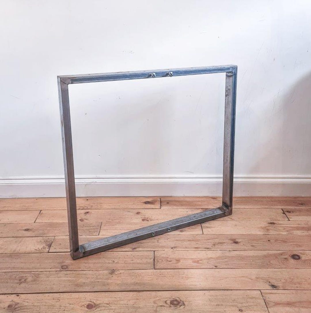BOXALL Hand Made Raw Steel Box Frame Bench Dining Desk Table Legs ...