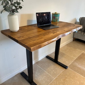 FORÈT Angled Live Edge Adjustable Height Industrial Rustic Custom Size ...