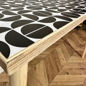 FORÉT Vinyl Topped Pattern Ply Table Colourful Bright Funky Chic Angled ...