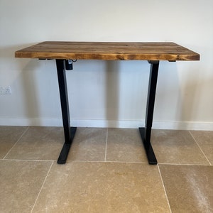 FORÈT Angled Live Edge Adjustable Height Industrial Rustic Custom Size ...