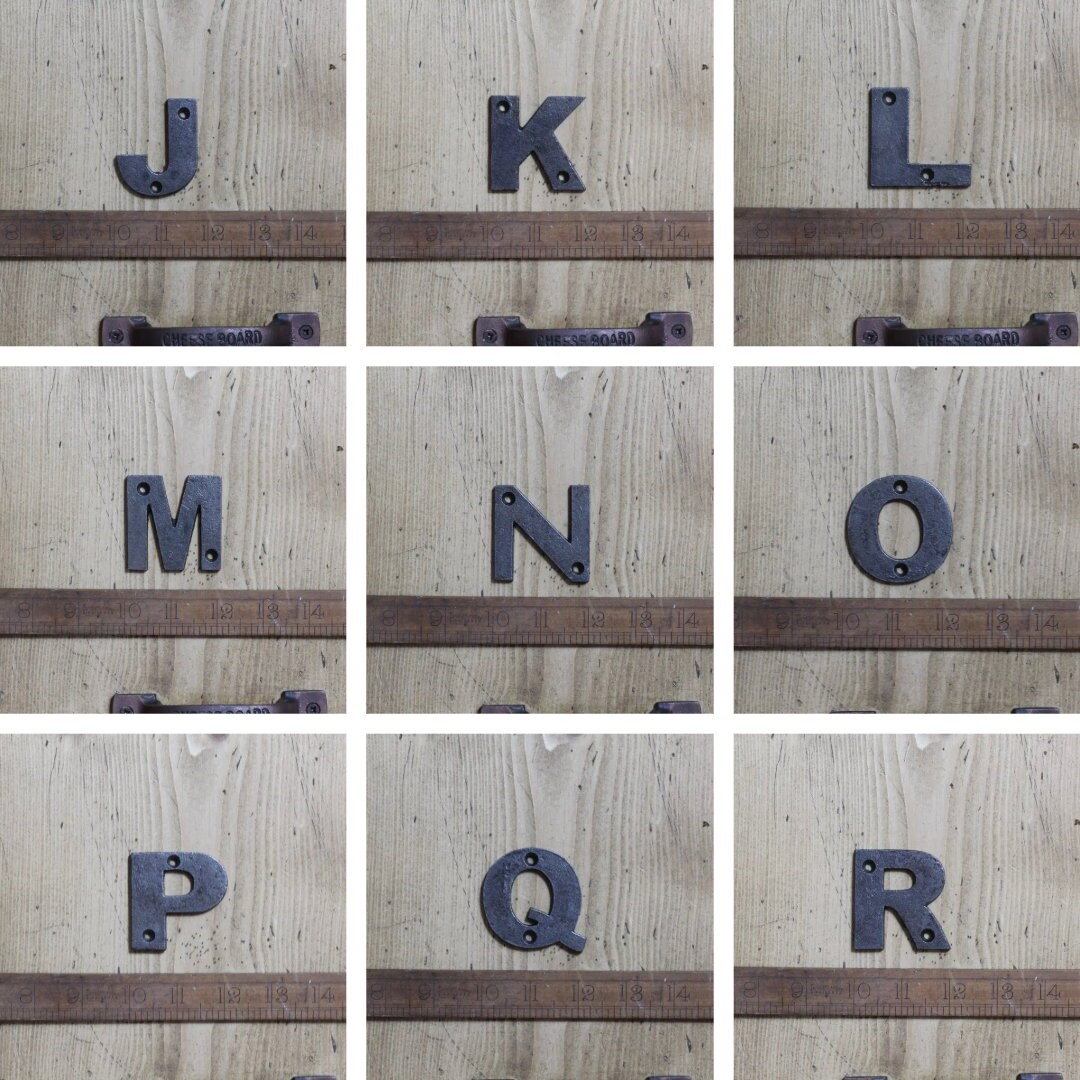 FORÉT Small Door House Letter Sign Rustic Antique Iron Hand Forged ...