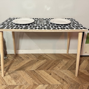 FORÉT Vinyl Topped Pattern Ply Table Colourful Bright Funky Chic Angled ...