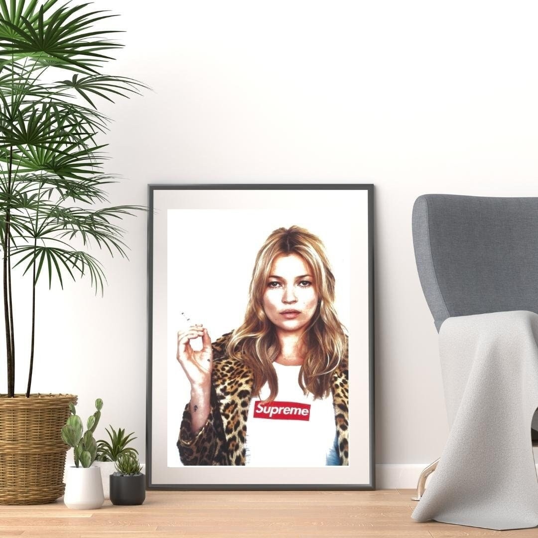 Kate Moss Supreme Smoking Cigarette Promotional Print Poster A3 & A4 - Etsy