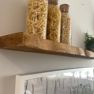 FORÊT Rustic Angled Live Edge Solid Wood Chunky Scaffold Floating ...