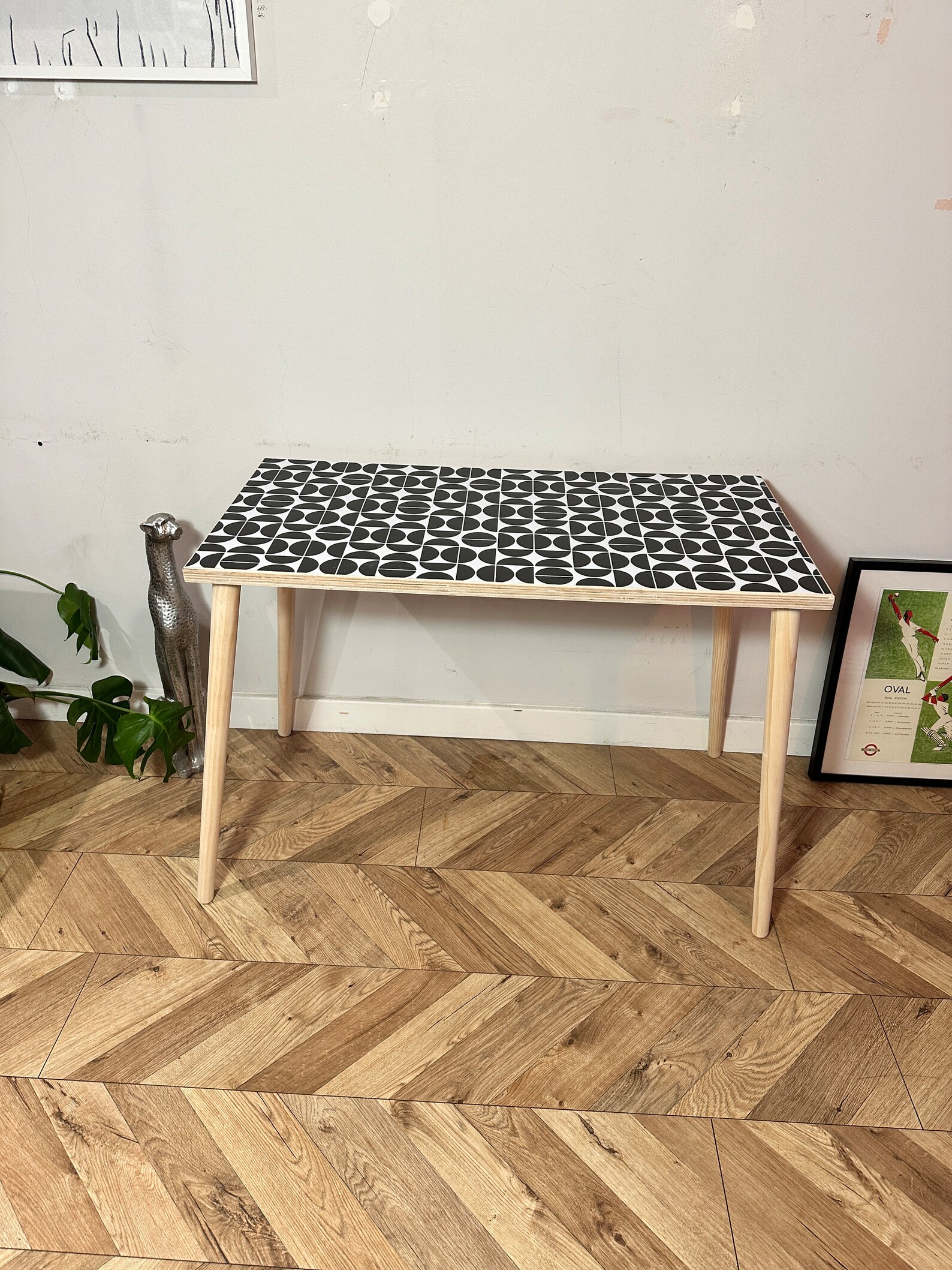FORÉT Vinyl Topped Pattern Ply Table Colourful Bright Funky Chic Angled ...