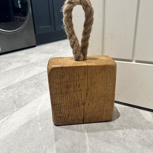 FORÉT Solid Oak Rustic Antique Industrial Doorstop Vintage Reclaimed ...