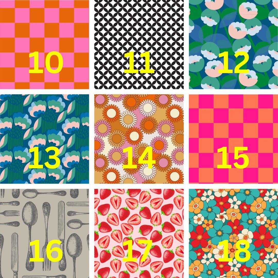 FORÉT Vinyl Topped Pattern Ply Table Colourful Bright Funky Chic Angled ...