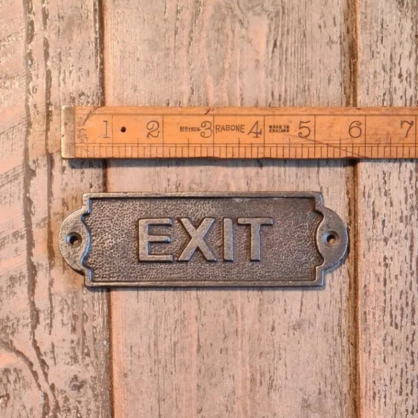 Exit Sign - Etsy UK