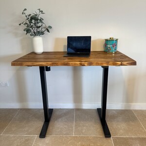 FORÈT Angled Live Edge Adjustable Height Industrial Rustic Custom Size ...