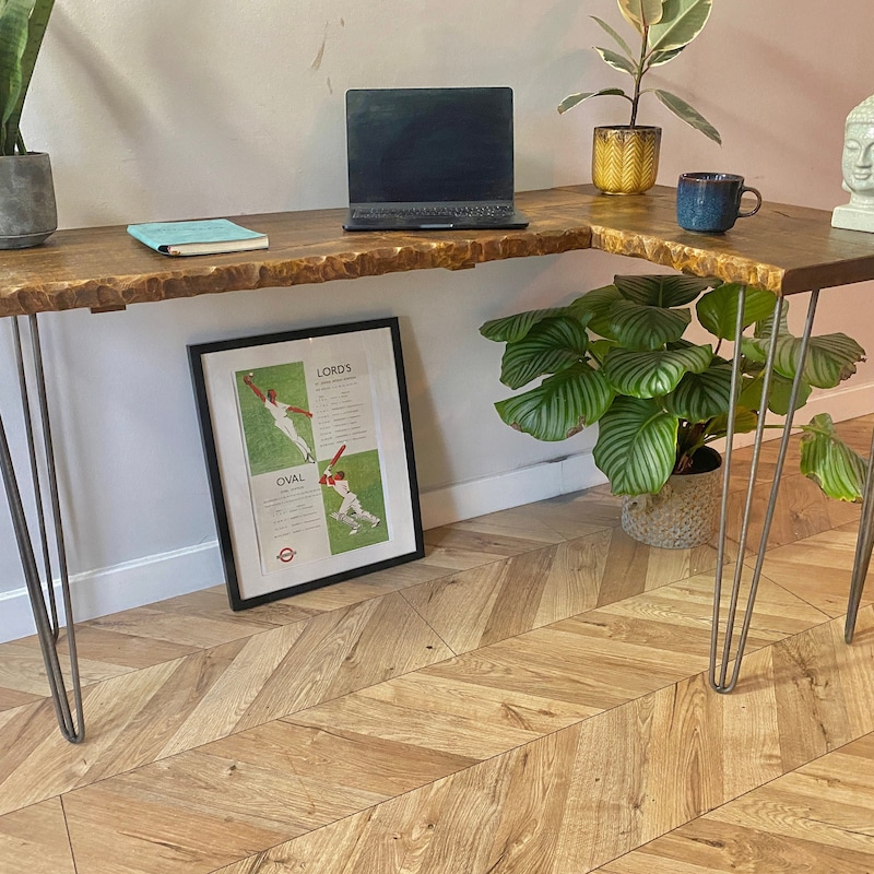 Live Edge L Shape Table - Etsy UK