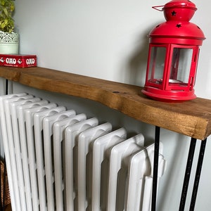 FORÊT Angled Live Edge Rustic Hairpin Leg Radiator Hallway - Etsy