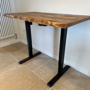 FORÈT Angled Live Edge Adjustable Height Industrial Rustic Custom Size ...