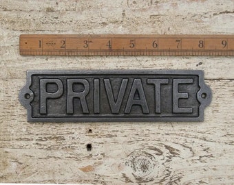 Private Sign, Door Sign, Door Plaque, Vintage Style, Railway Style ...