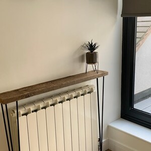 FORET Rustic Hairpin Leg Radiator Hallway Console Table Handcrafted ...