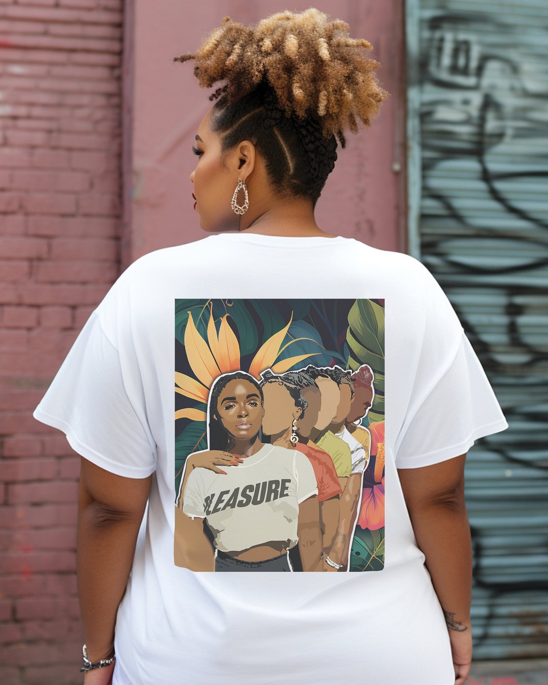 Janelle Monae Shirt Pleasure Tour Custom Illustration Unisex Janelle Monae Tee Wearable Art for ...
