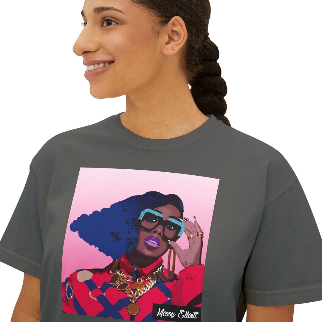 Missy Elliott Boxy Tee 90s R&B Comfort Colors Tshirt Women Box Shirt ...