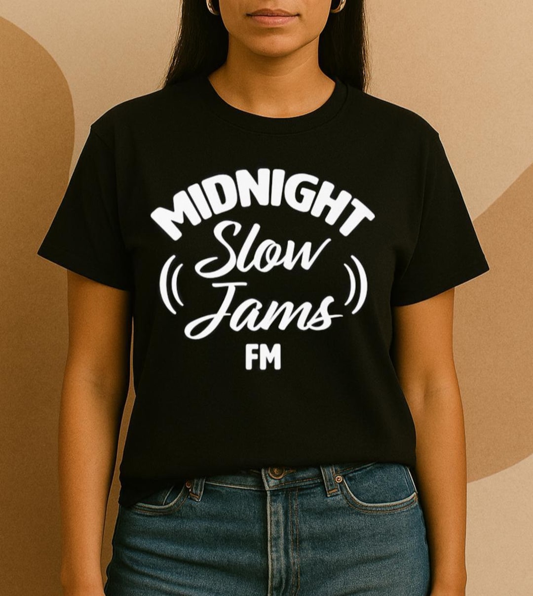 Retro Music Lover Shirt | Midnight Slow Jams FM Comfort Colors Tee ...