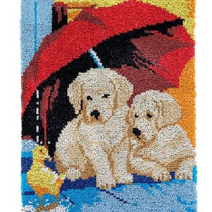 Latch Hook Kits Rug Cute Dogs Cartoons Making Kits for Adults Kids ...