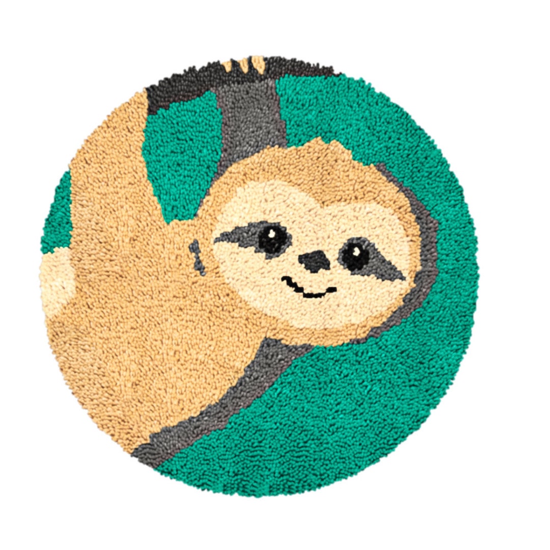 Sloth Latch Hook Kits Rug Embroidery Carpet Set Needlework With Crochet ...