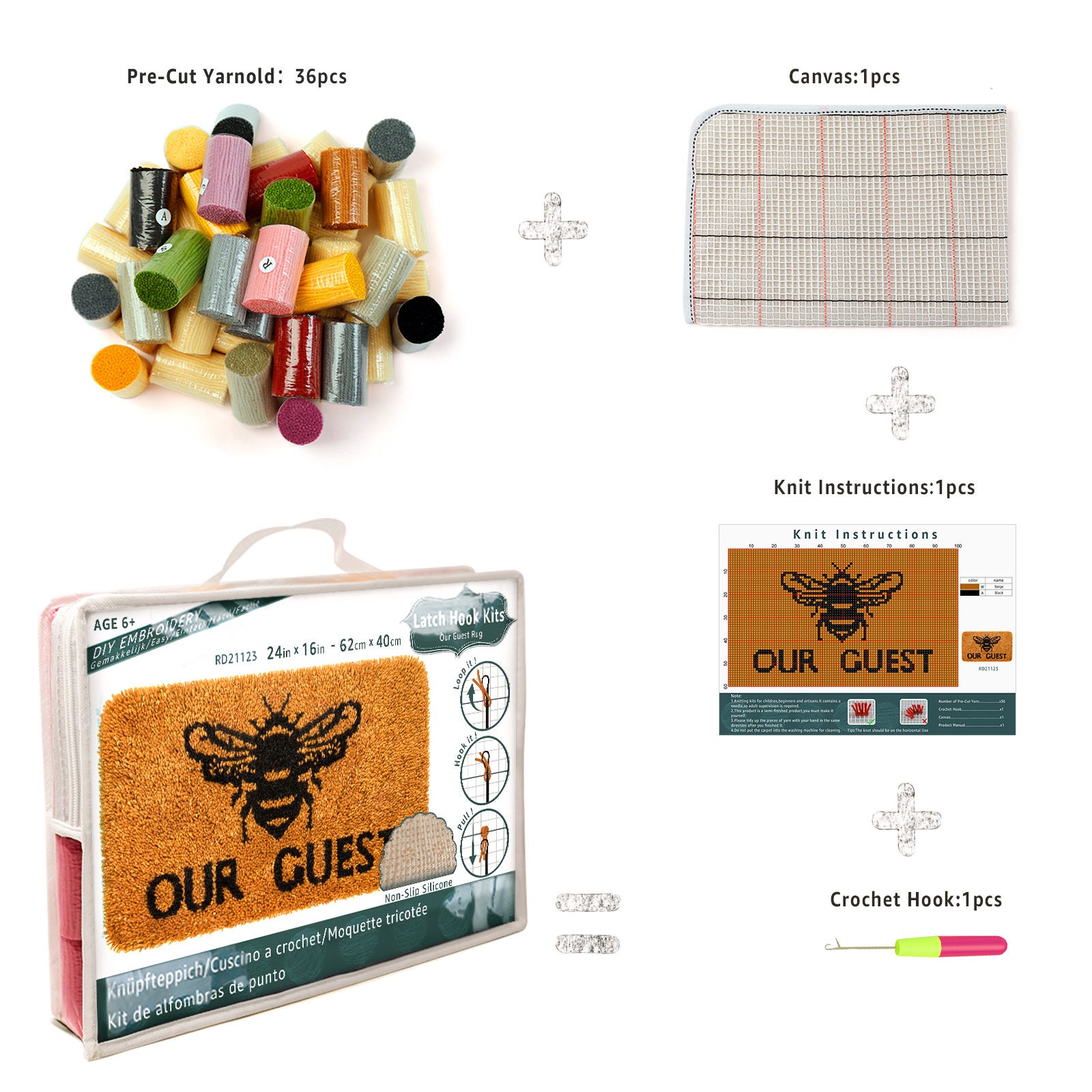 Latch Hook Kits for Adults/Kids/Beginners 24 x 16 | Etsy