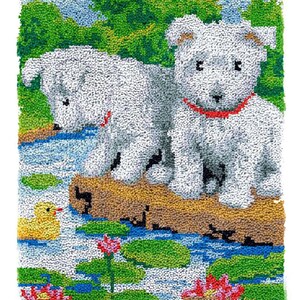 Latch Hook Kits Rug Cute Dogs Cartoons Making Kits for Adults Kids ...