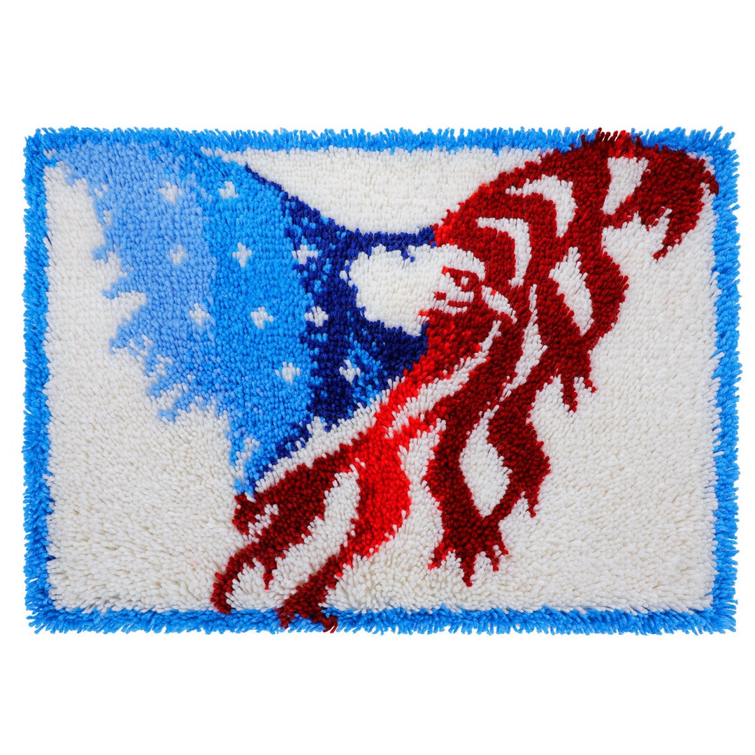 American Eagle Latch Hook Kits Chunky Yarn Tapestry Kits DIY Carpet Rug ...