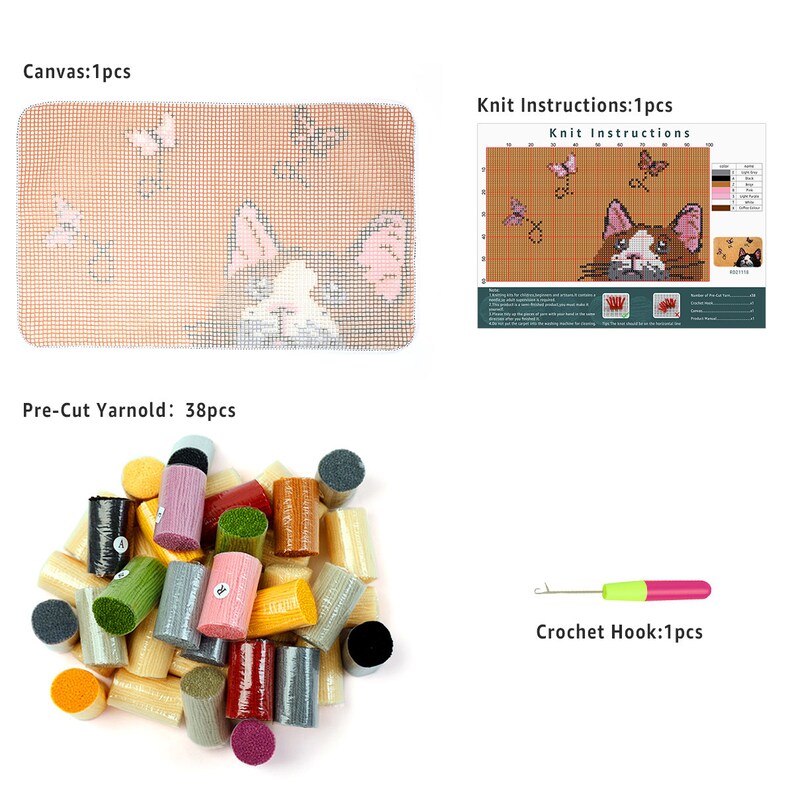 Latch Hook Kits Rug Making Kits DIY for Kids/adults With - Etsy