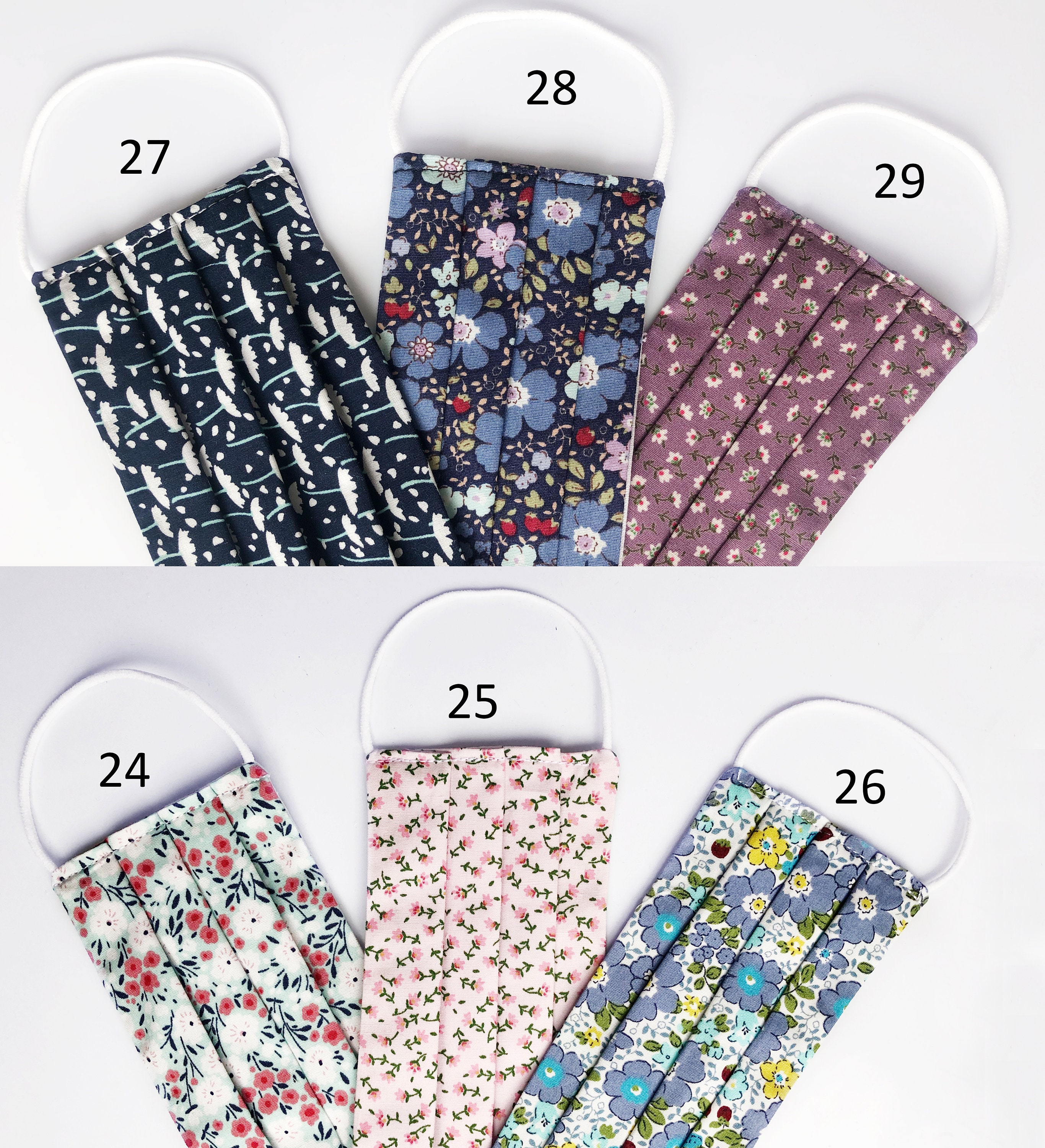 Floral Face Mask Adjustable Washable Reusable 100% Cotton - Etsy