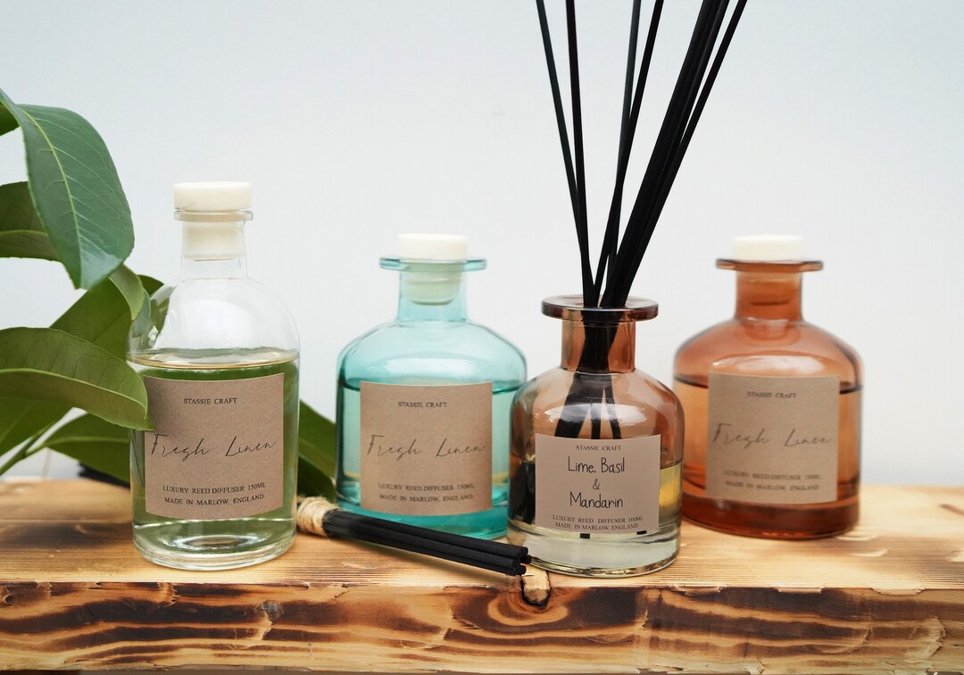 Reed Diffuser 100ml, 150ml, Luxury Apothecary Bottles, Long Lasting ...