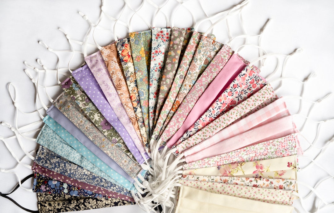 Floral Face Mask Adjustable Washable Reusable 100% Cotton - Etsy