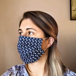 Floral Face Mask Adjustable Washable Reusable 100% Cotton - Etsy
