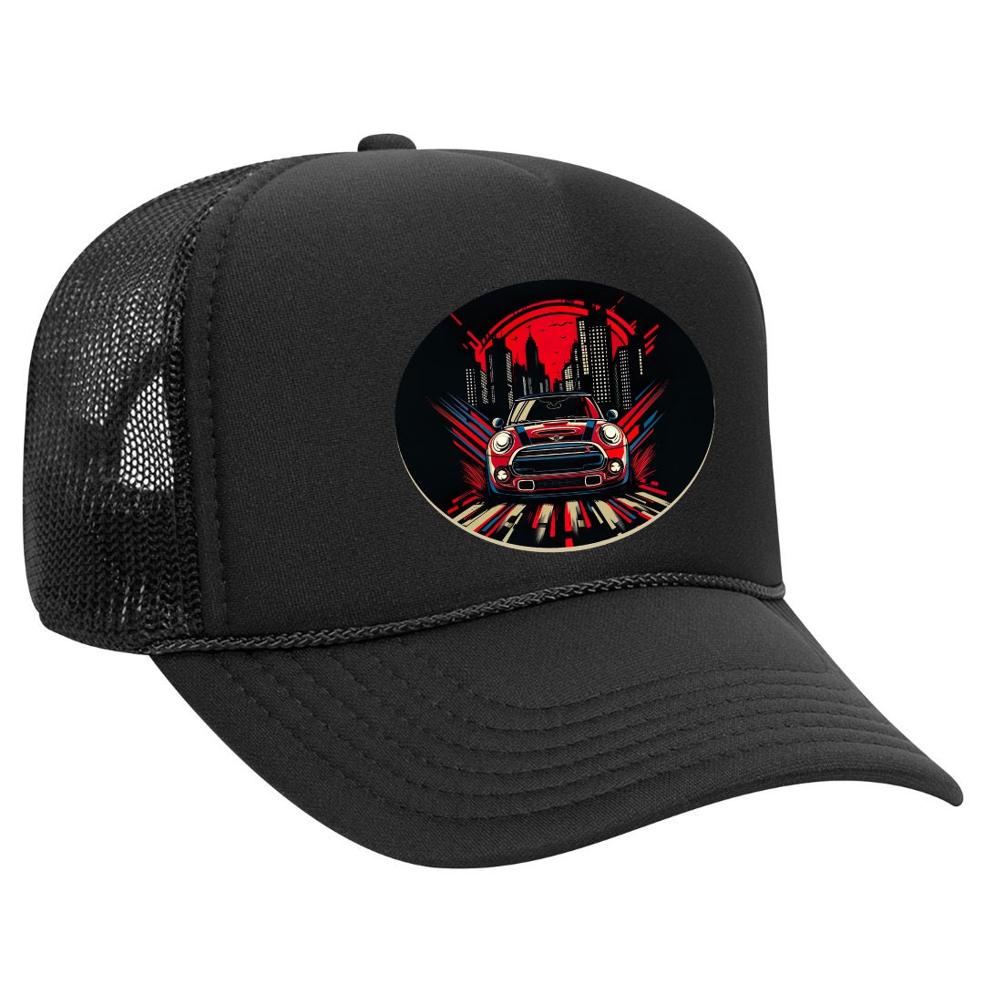 Black Mini Cooper Trucker Hat Stylish Auto Enthusiast Edition - Etsy