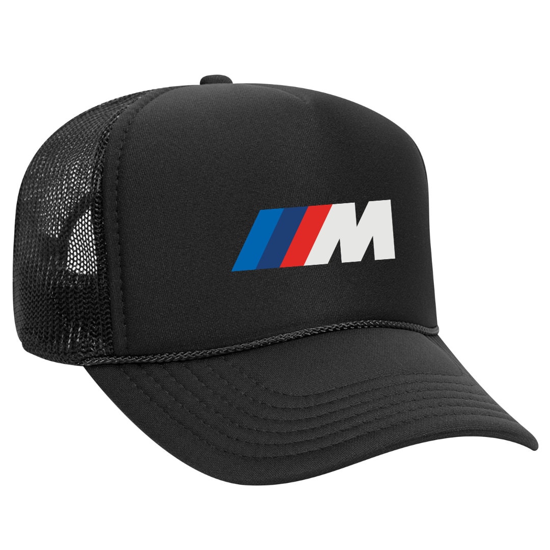 Drive in Style: BMW M Black Trucker Hat - Etsy