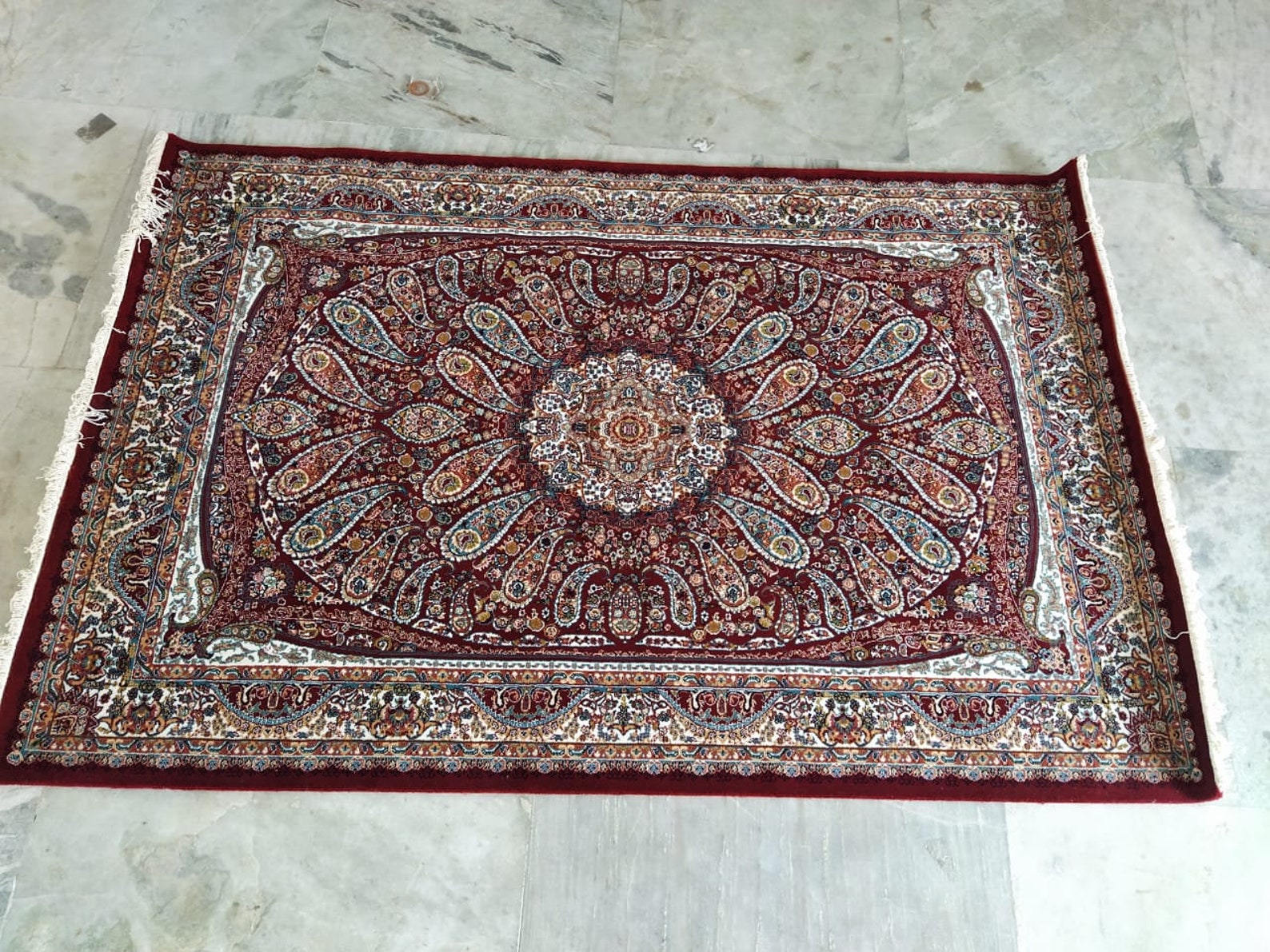 Handmade Persian Rug Silk on Silk Rug Kashmiri Rug Turkish Rug Floor ...