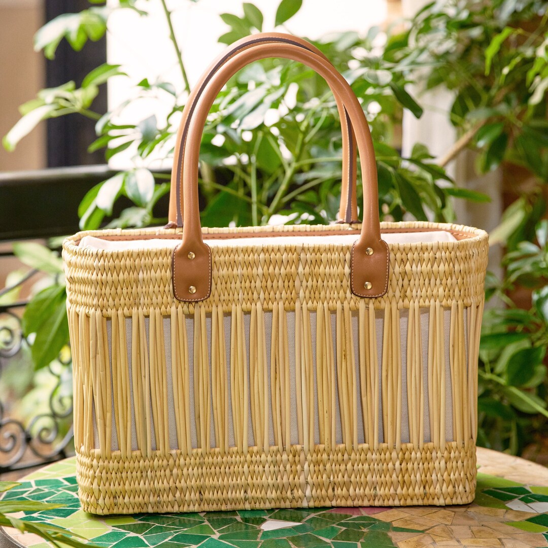 Reed Bag, Reed Basket, Natural Bag, Beach Bag, Handmade Bag, Morocco ...