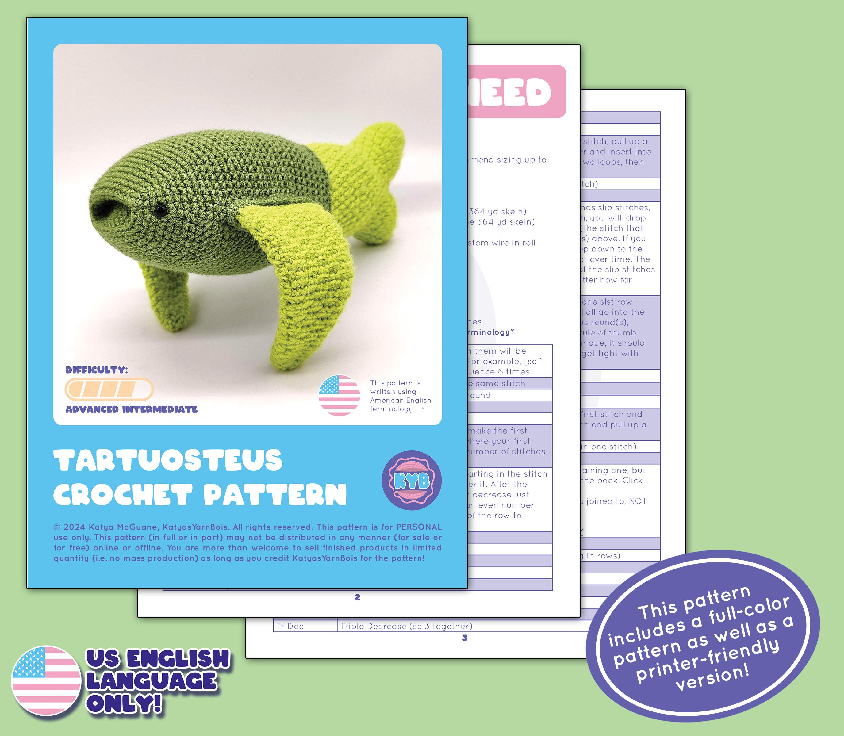 PATTERN | Tartuosteus Crochet Plush | Prehistoric Armored Fish ...
