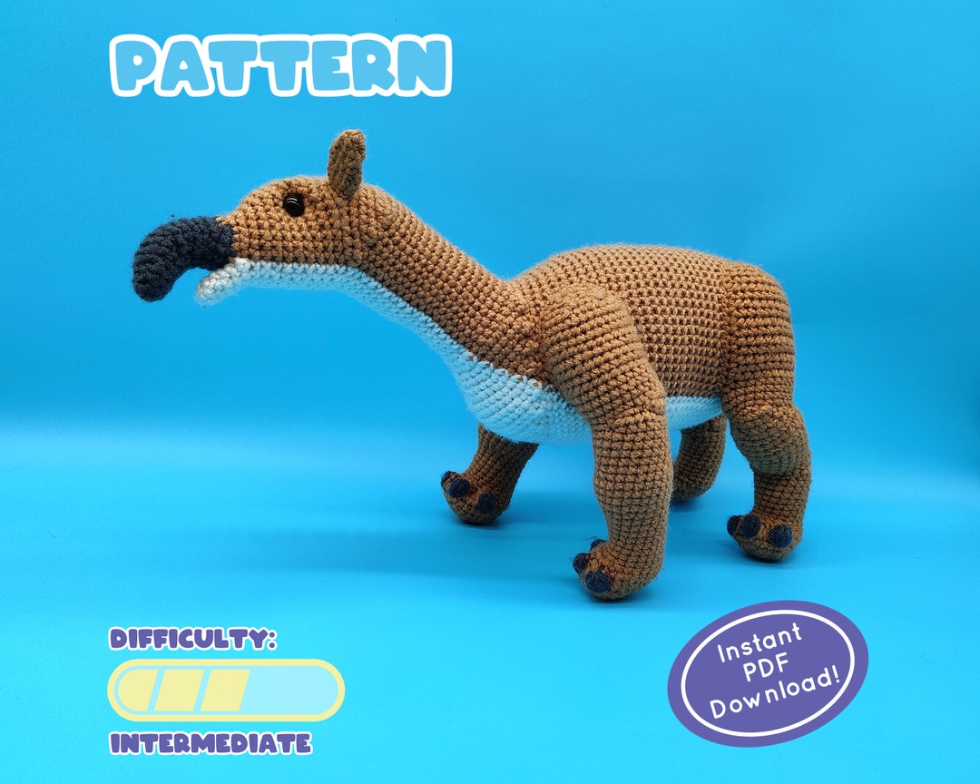 PATTERN | Macrauchenia Crochet Plush | Prehistoric Ice Age Llama ...