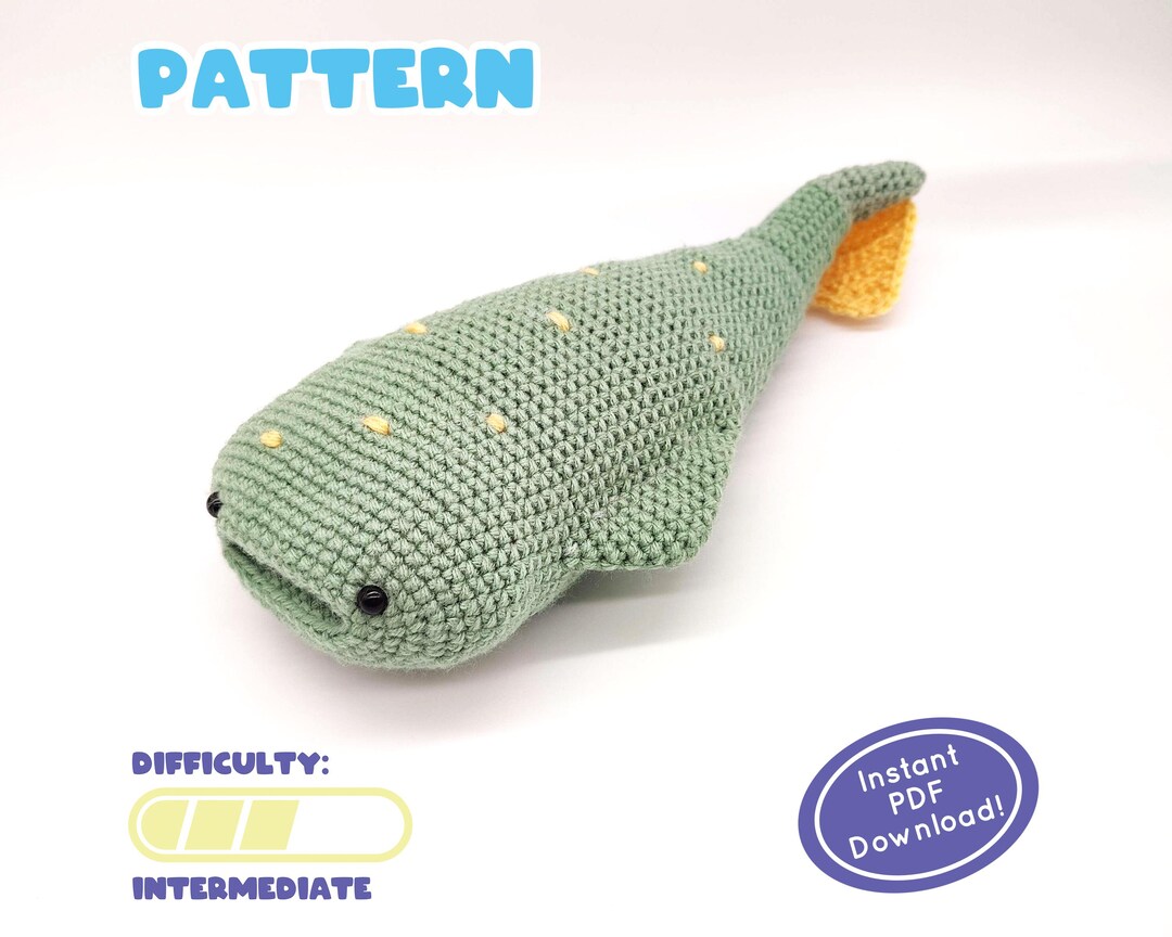 PATTERN | Thelodus Crochet Plush | Silly Fish Creature | Silurian ...