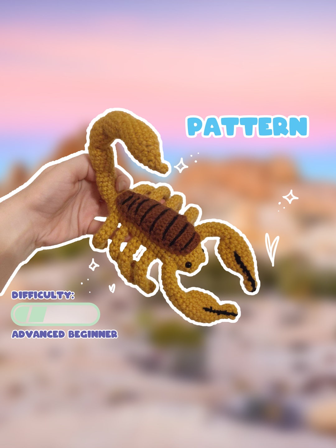 PATTERN Mini Scorpion Crochet Plush Beginner-friendly - Etsy